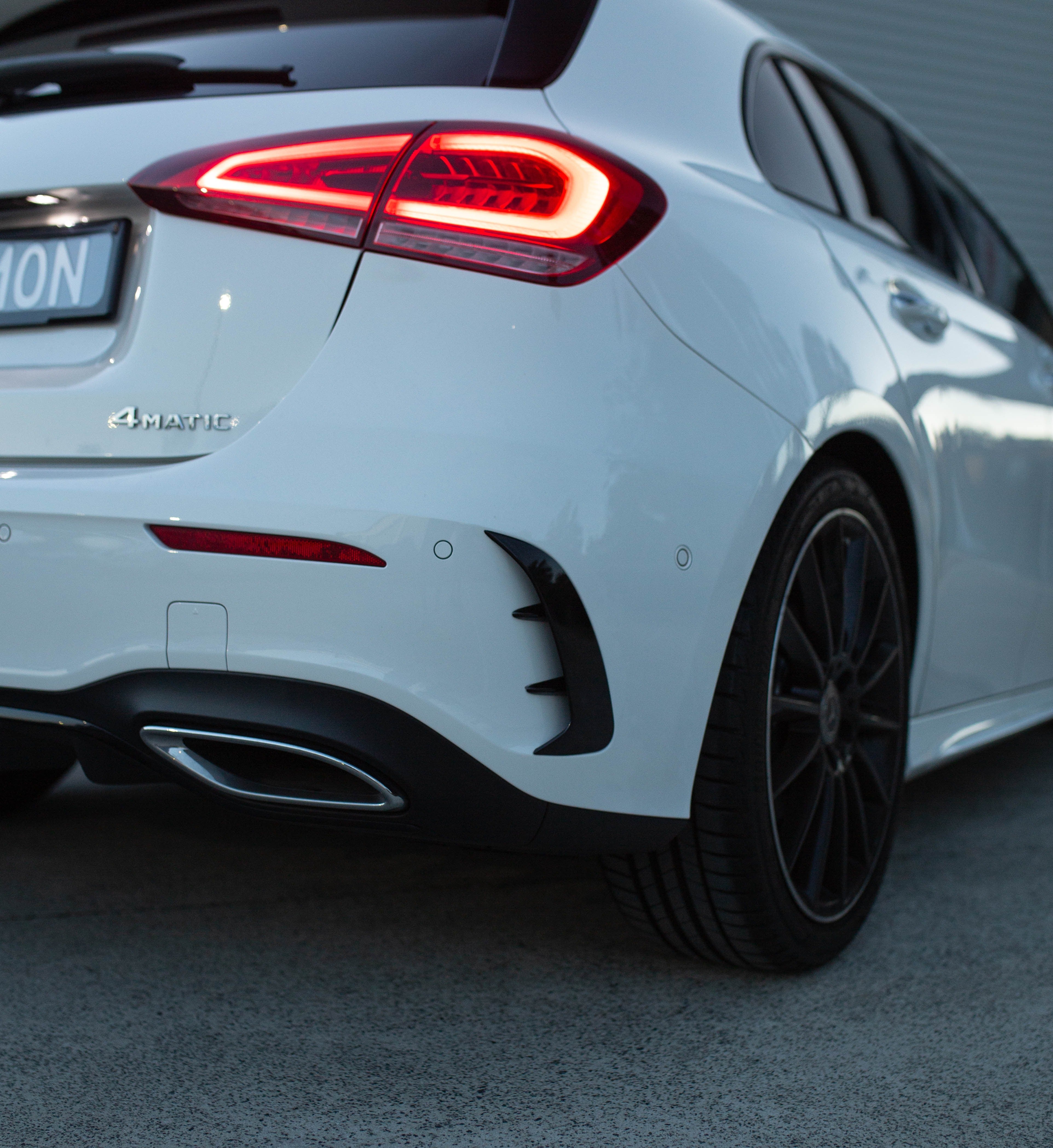 Mercedes Benz A Class W177 AMG Style ABS Rear Bumper Vents (Gloss Blac